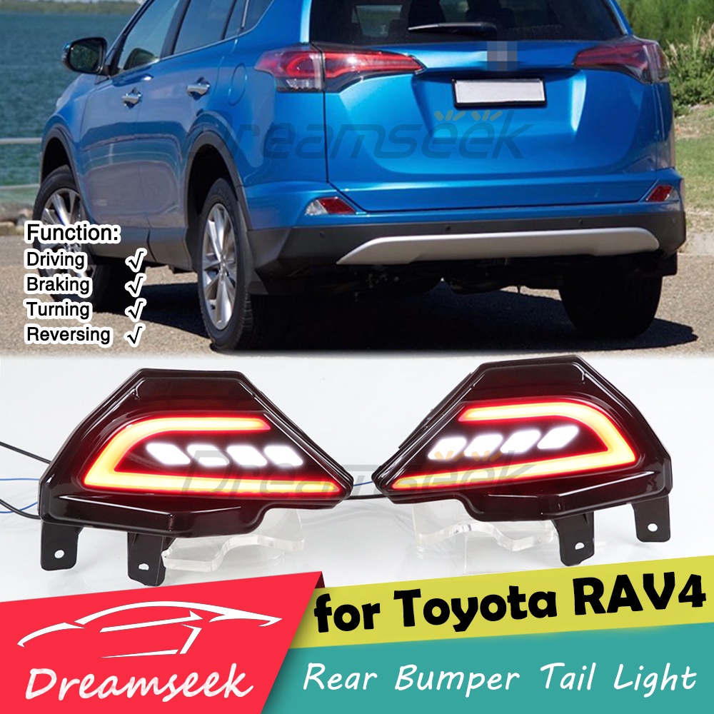 LED Reflector Rear Bumper Tail Light For Toyota RAV4 XA40 2016 2017 ...