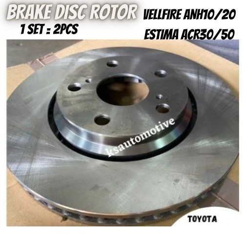 (1 PAIR) DISC ROTOR TOYOTA ESTIMA ACR50 VELLFIRE ANH20 ALPHARD ANH10 ...
