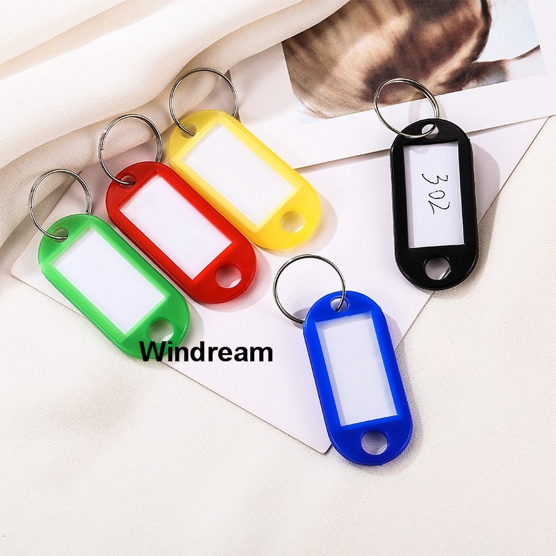 Plastic Keychain Key Tags ID Label Name Key Holder Organizer 12pcs ...