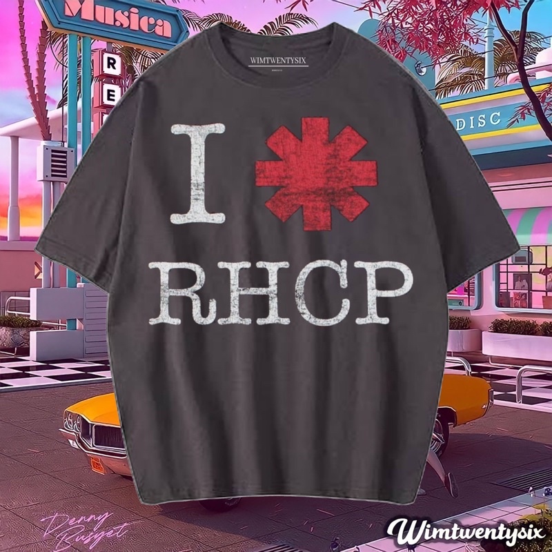 I LOVE RCHP VINTAGE TEE BAND KAOS ( OVERSIZE DARK GRAY T-SHIRT ...