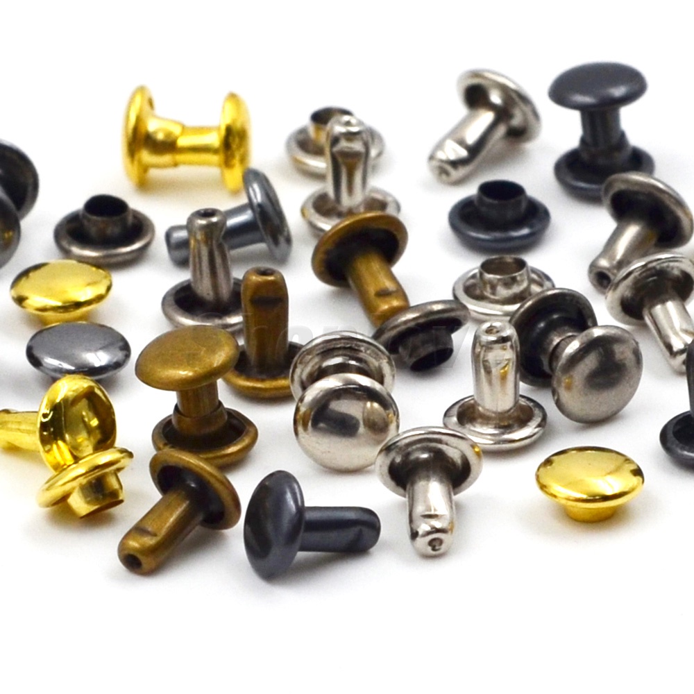 100sets 5mm, 6mm, 7mm, 8mm, 9mm, 10mm, 12mm Metal Double Cap Rivets ...