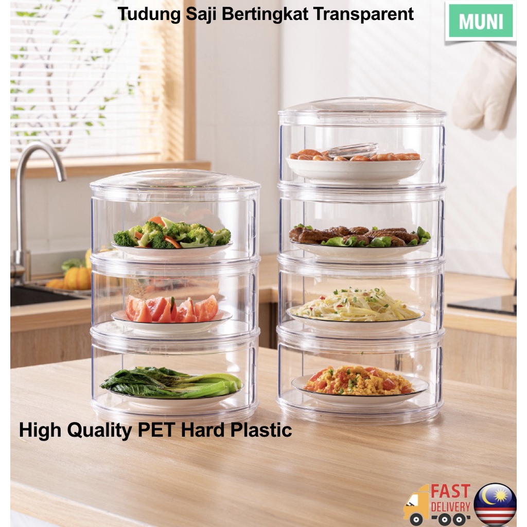 Siap Pasang Transparent Food Cover Food Storage Transparent Stackable ...