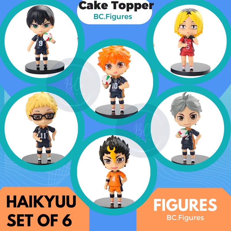Haikyuu Figures / Cake topper Set of 6s - Hinata Kageyama Kenma Tsuki ...