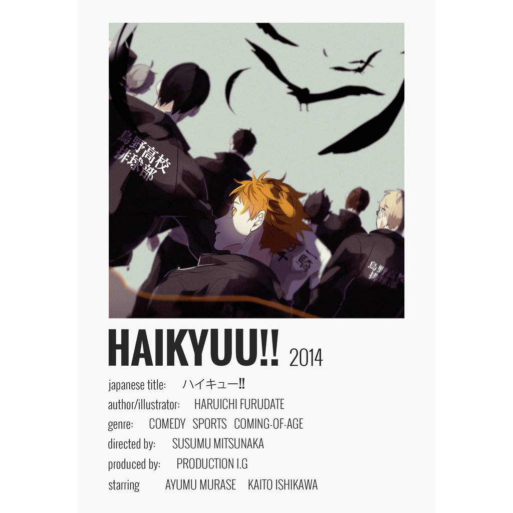 Anime Posters / Haikyuu Minimalist Poster / A4 Anime Poster & Sticker ...