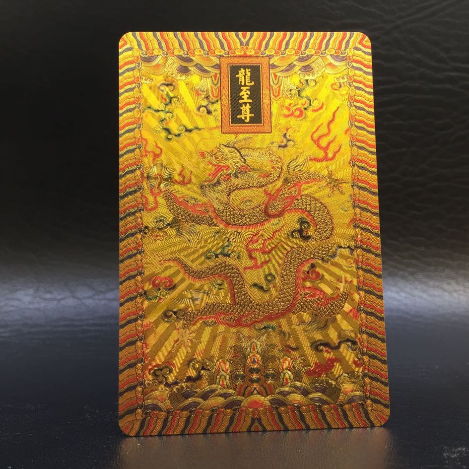 Waterproof Plastic Playing Card Chinese Dragon 52 Cards and 2 Jokers ...