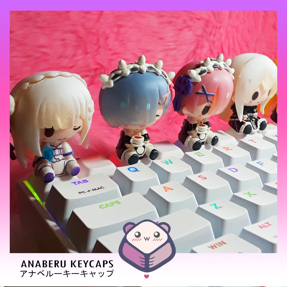 Re Zero Figurine Keycaps For Mechanical and Gaming Keyboards | Shopee ...