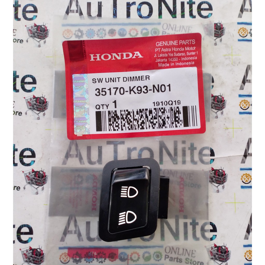 TOMBOL 3 Pin Dimmer Button Unit Switch 35170-K93-N01 Original Honda ...