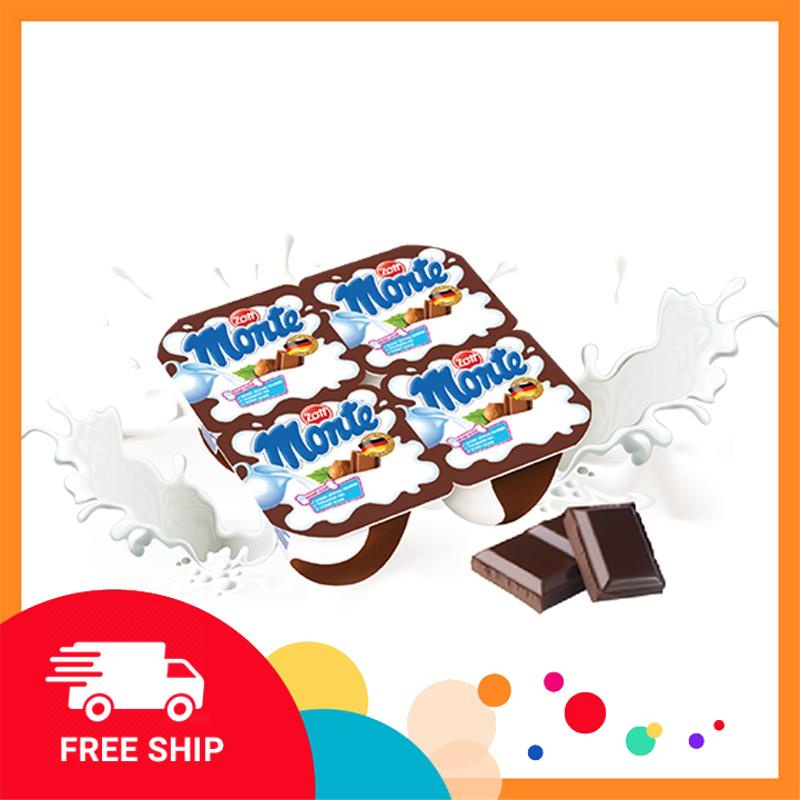 Monte Zott Milk Foam - Chocolate - Vanilla 4 x 55g | Shopee Philippines