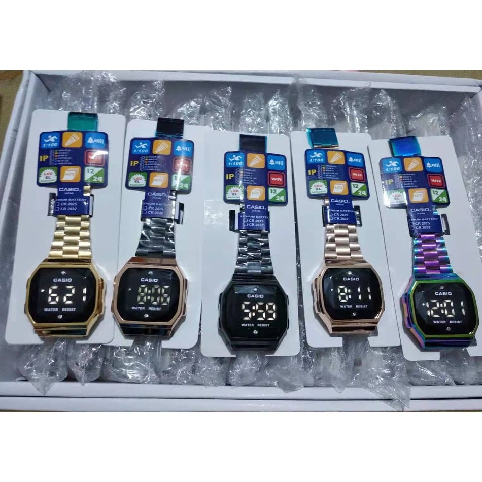 Casio Touch Screen Electronic Watch Steel Belt LED Digital Watches ...