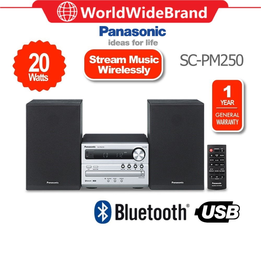 Panasonic CD USB Micro Hi-Fi System SC-PM250GSXS/SC-PM250 | Shopee ...