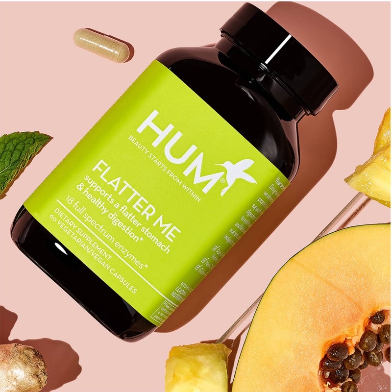 HUM Nutrition Flatter Me Healthy Digestion Supplement (60 Vegan ...
