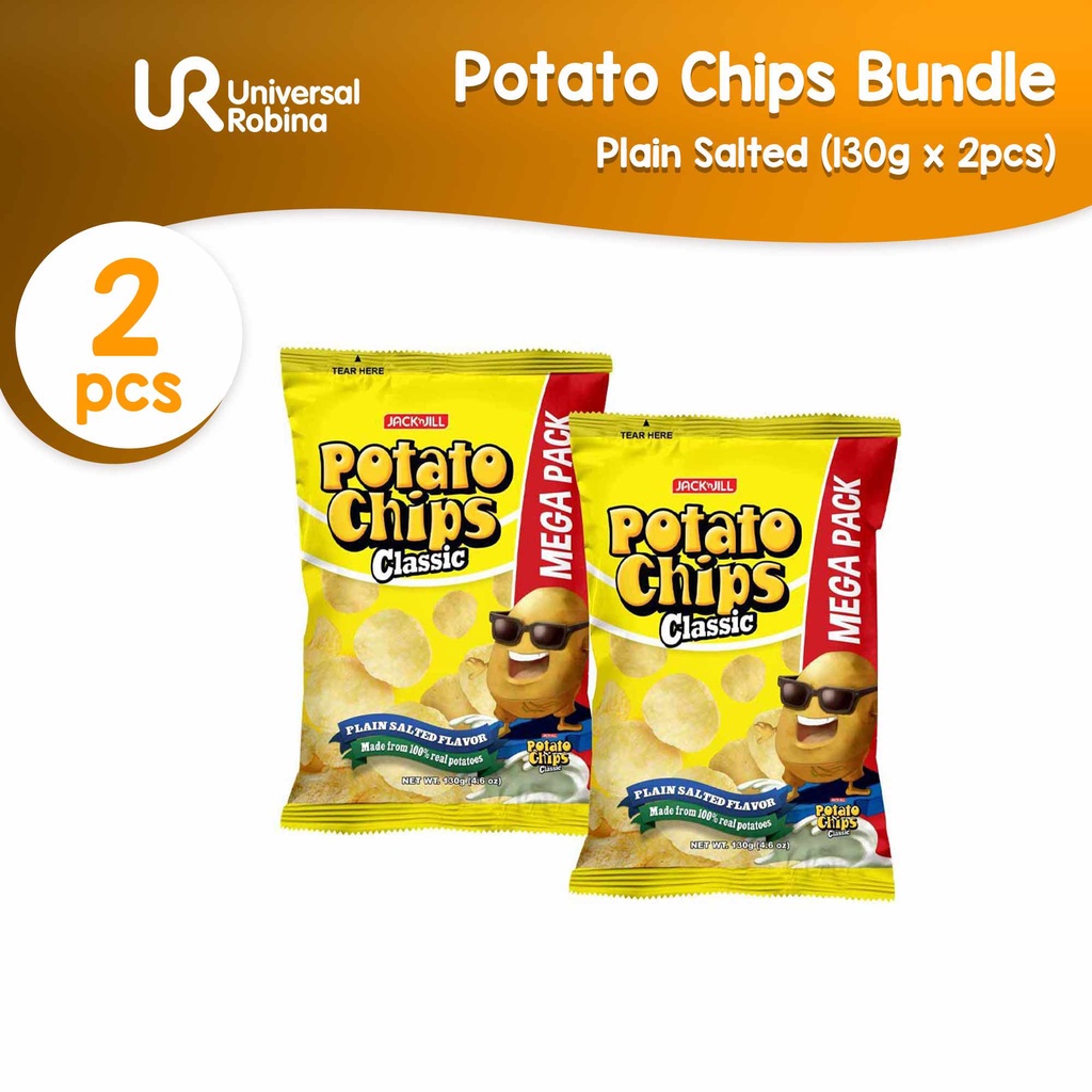2 x Potato Chips Plain Salted (130g) | Shopee Philippines