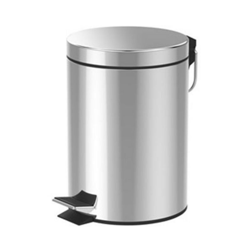 KASSA HOME Pedal Trash Can Model 11052-017 Size 5 Liters Silver ...