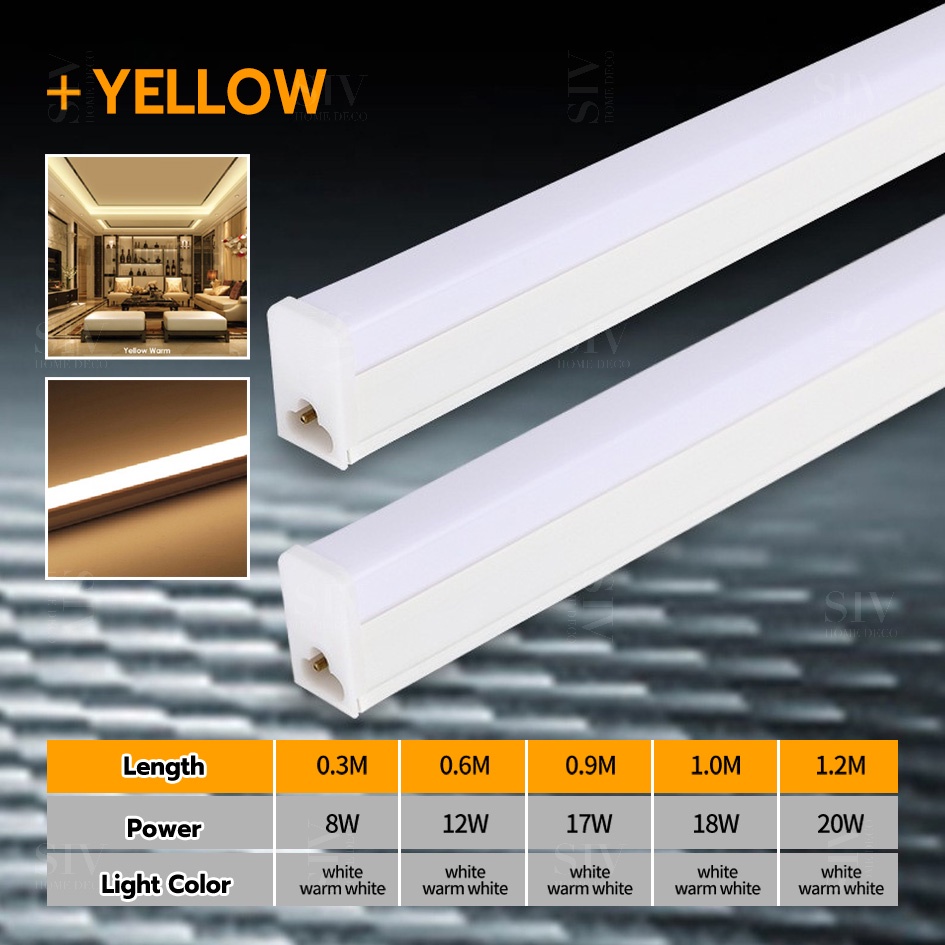 Siv High Grade T5 Led Tube Light For Home, Office, Warehouse & Retail Lighting 8W 12W 17W 18W ...