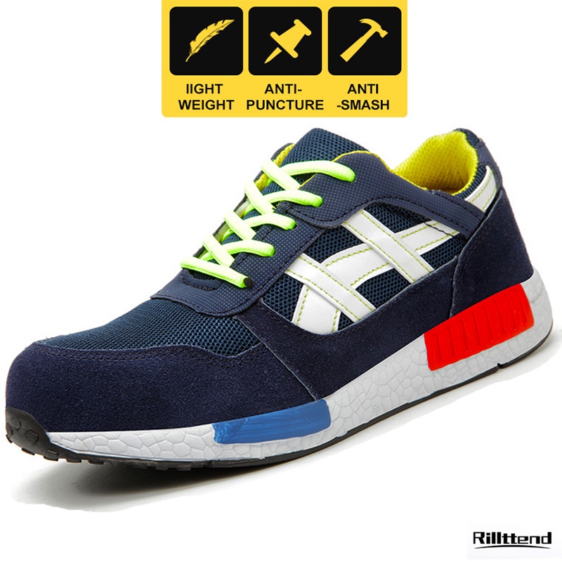 【Ready Stock】Safety Shoes for Men Shoes Steel Toe Anti-Smash Anti ...