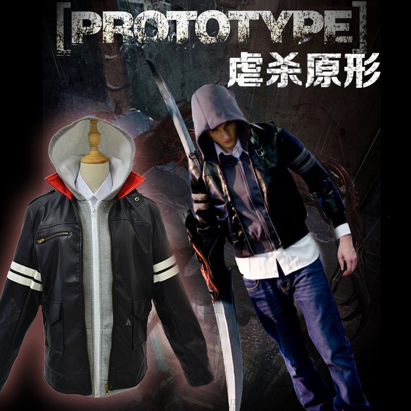 Game Prototype Alex Mercer PU Leather Jacket Coat Costumes | Shopee ...