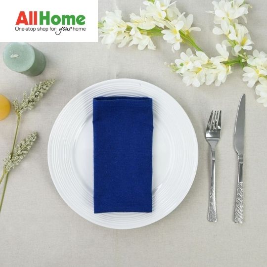 HAPPY TABLE Table Napkin Set of 4 Plain Navy Blue | Shopee Philippines