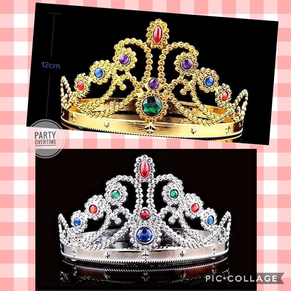 Plastic Queen Princess Jewelled Gem Crown Cosplay Costume Photoshoot ...