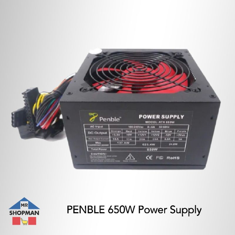 Penble 650W Power Supply PSU | Shopee Philippines