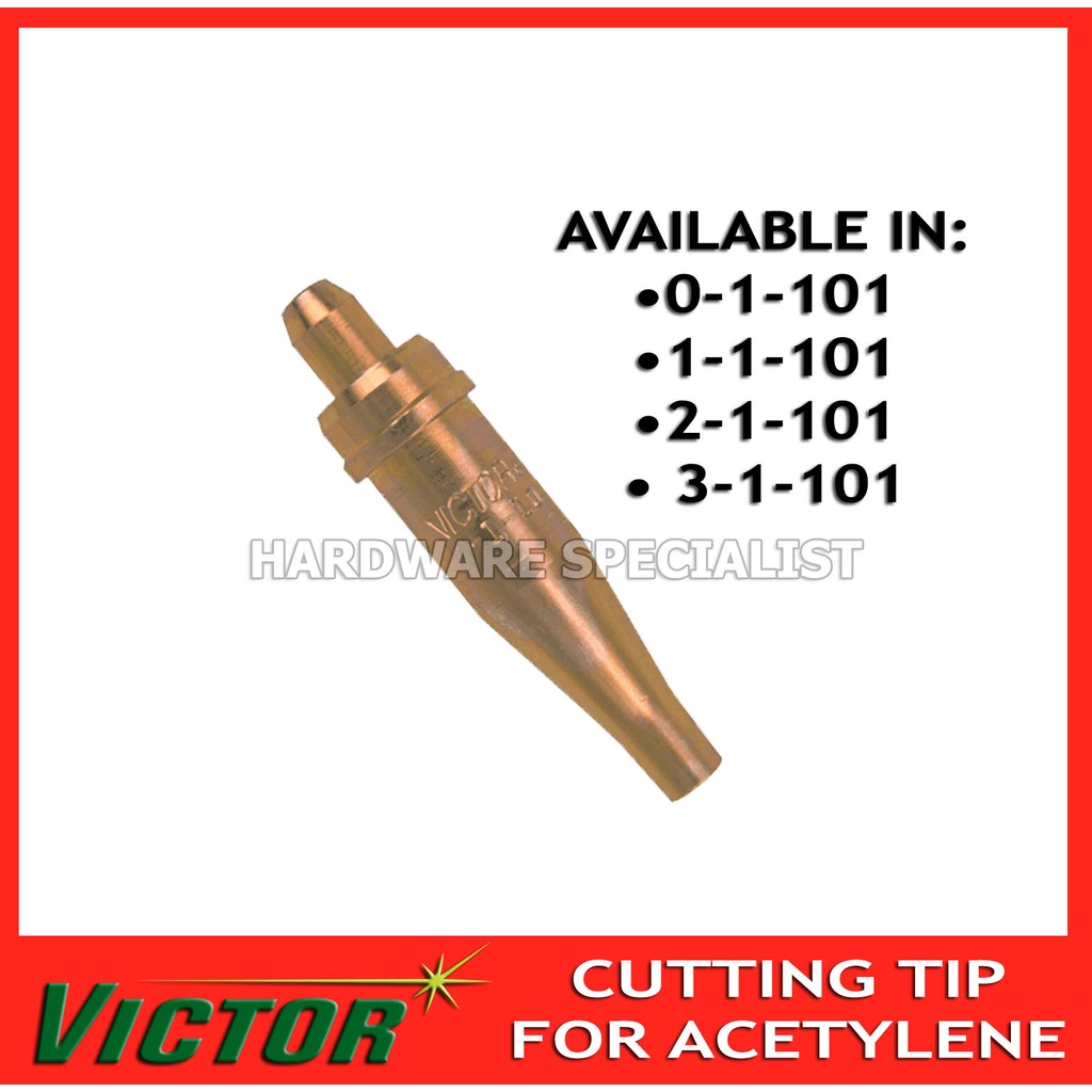 Victor Cutting Tip For Acetylene REPLACEMENT 0-1-101, 1-1-101, 2-1-101 ...