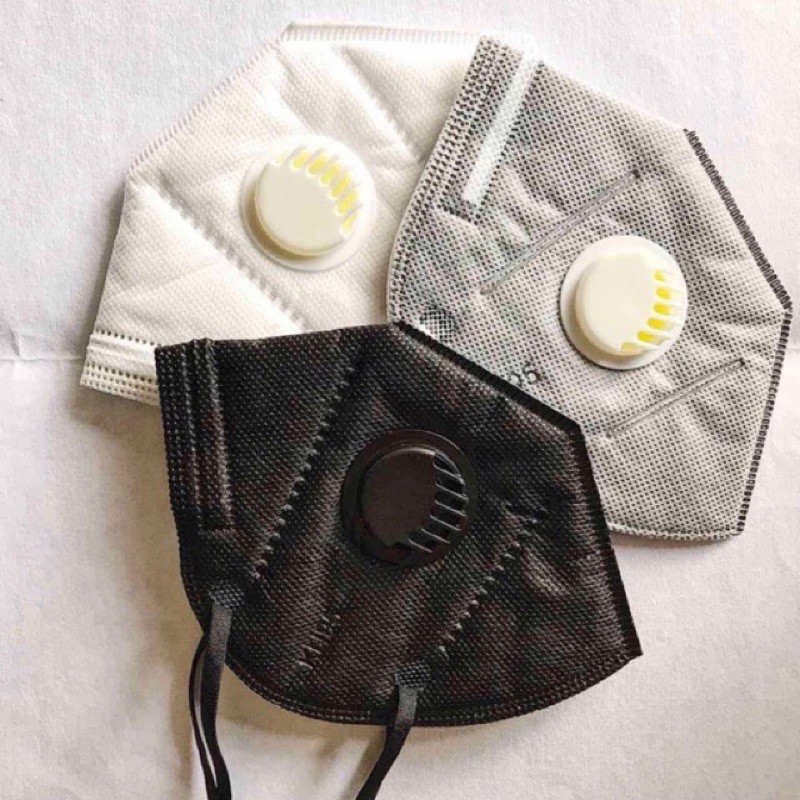 Reusable KN95 Mask Valved Face Mask KN95 Protection Face Mask Grey ...