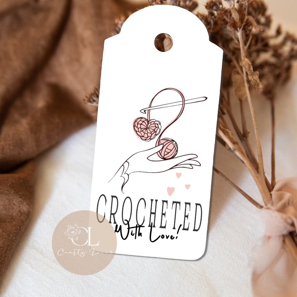 Personalized Crocheted with Love Hang Tag | Crochet | Handmade | DIY ...
