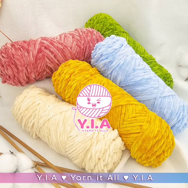 Yia Cl A Velvet Chenille Polyester Yarn Woven Wool DIY Bright Line ...