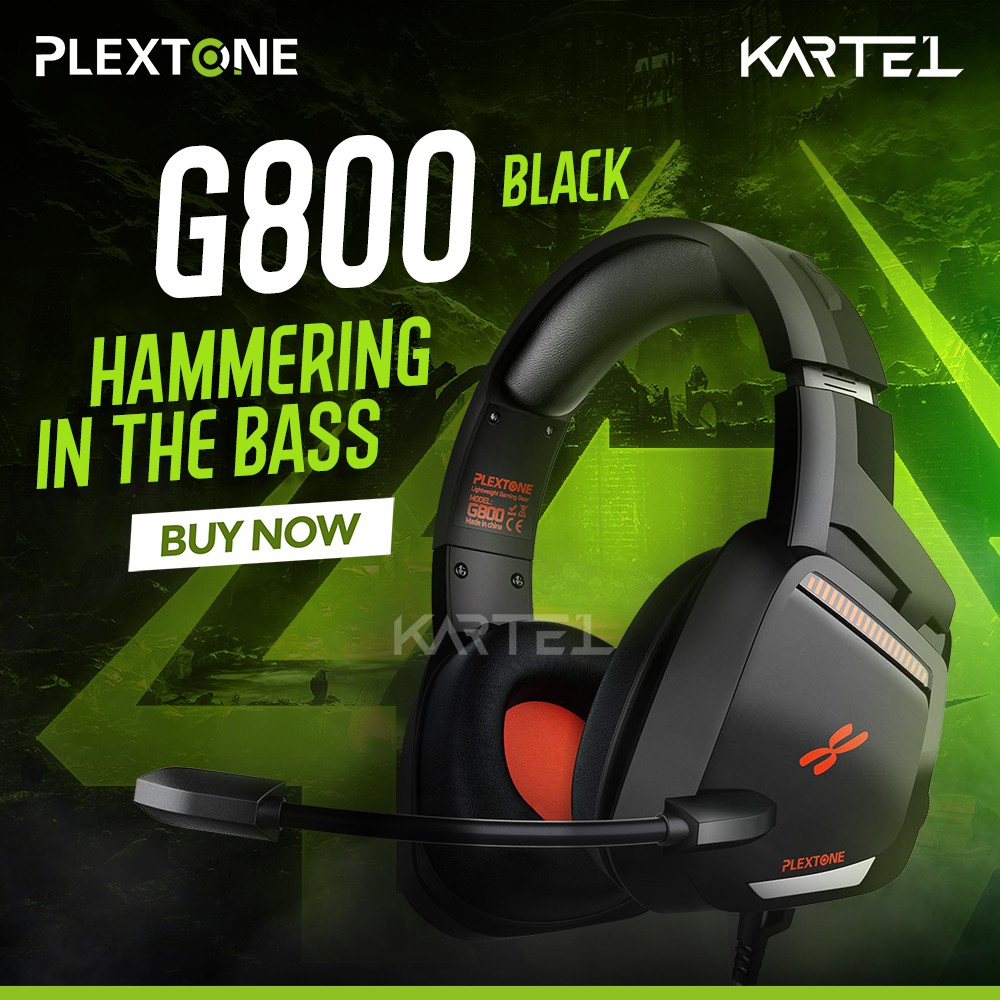 PLEXTONE G800 Gaming Headset Extra Bass 269g Lightweight Gear Metal ...