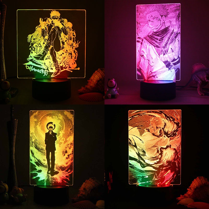 Jujutsu Kaisen Gojo satoru Nanami Kento sukuna 3d led lamp for bedroom ...