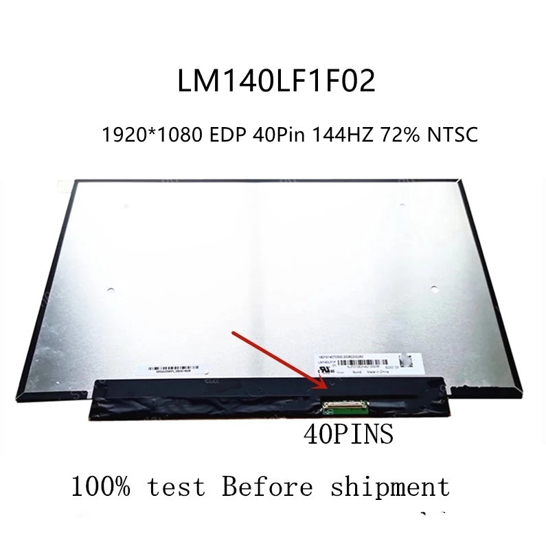 Inch 14 Lm140lf1f02 Ncp005e LCD Screen IPS Full-Hd 1920*1080 EDP 40Pin ...