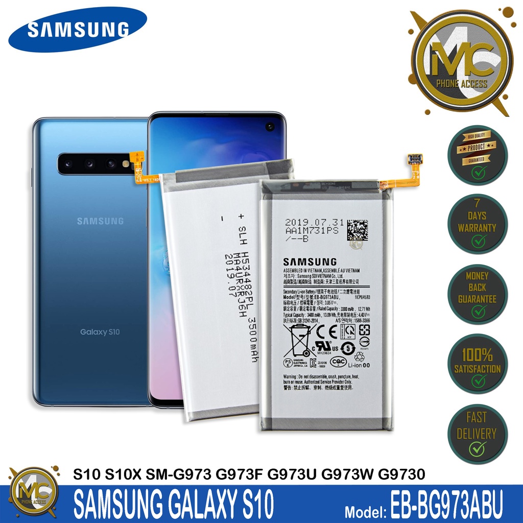 Samsung Galaxy S10 S10E Battery Model: EB-BG975ABU Original Capacity ...