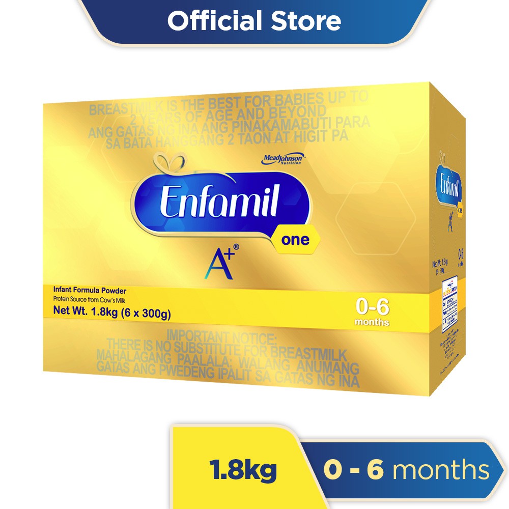 Enfamil A+ One Infant Formula Powder for 0-6 Months 1.8kg | Shopee ...