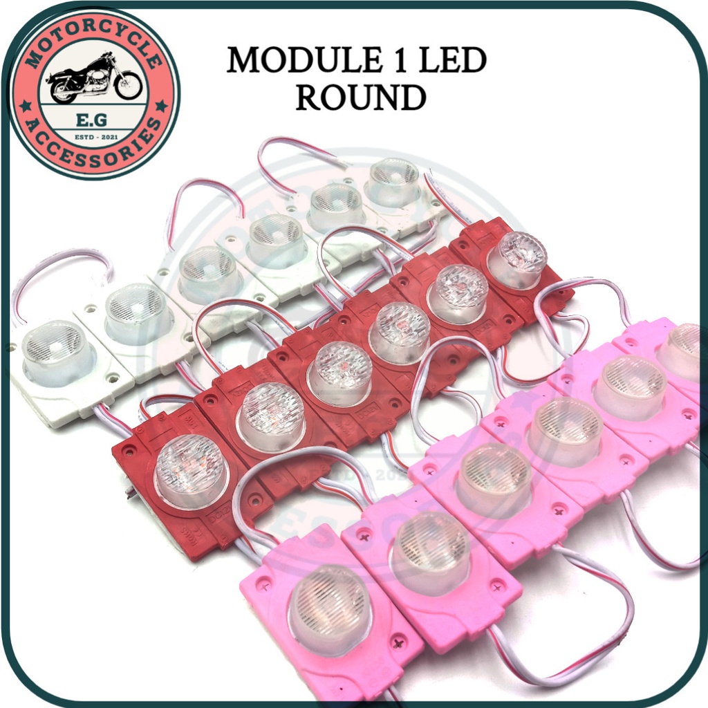 E.G Car Motorcycle 1 LED Round Light Module 12VDC Waterproof, No ...