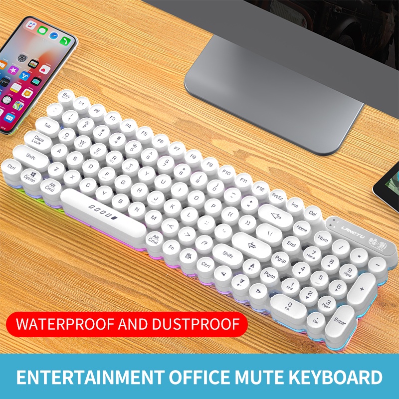 Wired Bluetooth Wireless Usb Langtu Membrane Slient Keyboard Honeycomb Hollow With Baclit