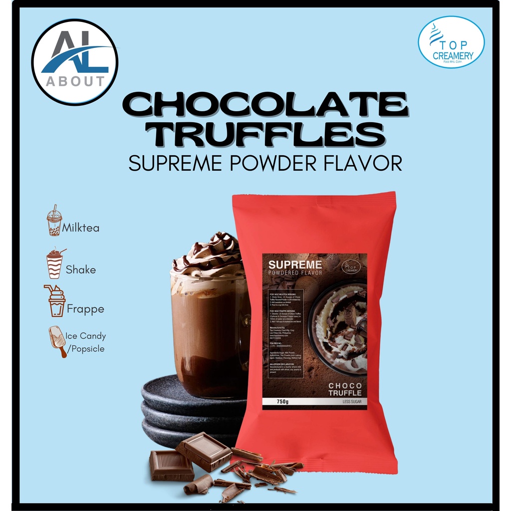 TOP Creamery Chocolate Truffles Supreme Powder 750g | Shopee Philippines