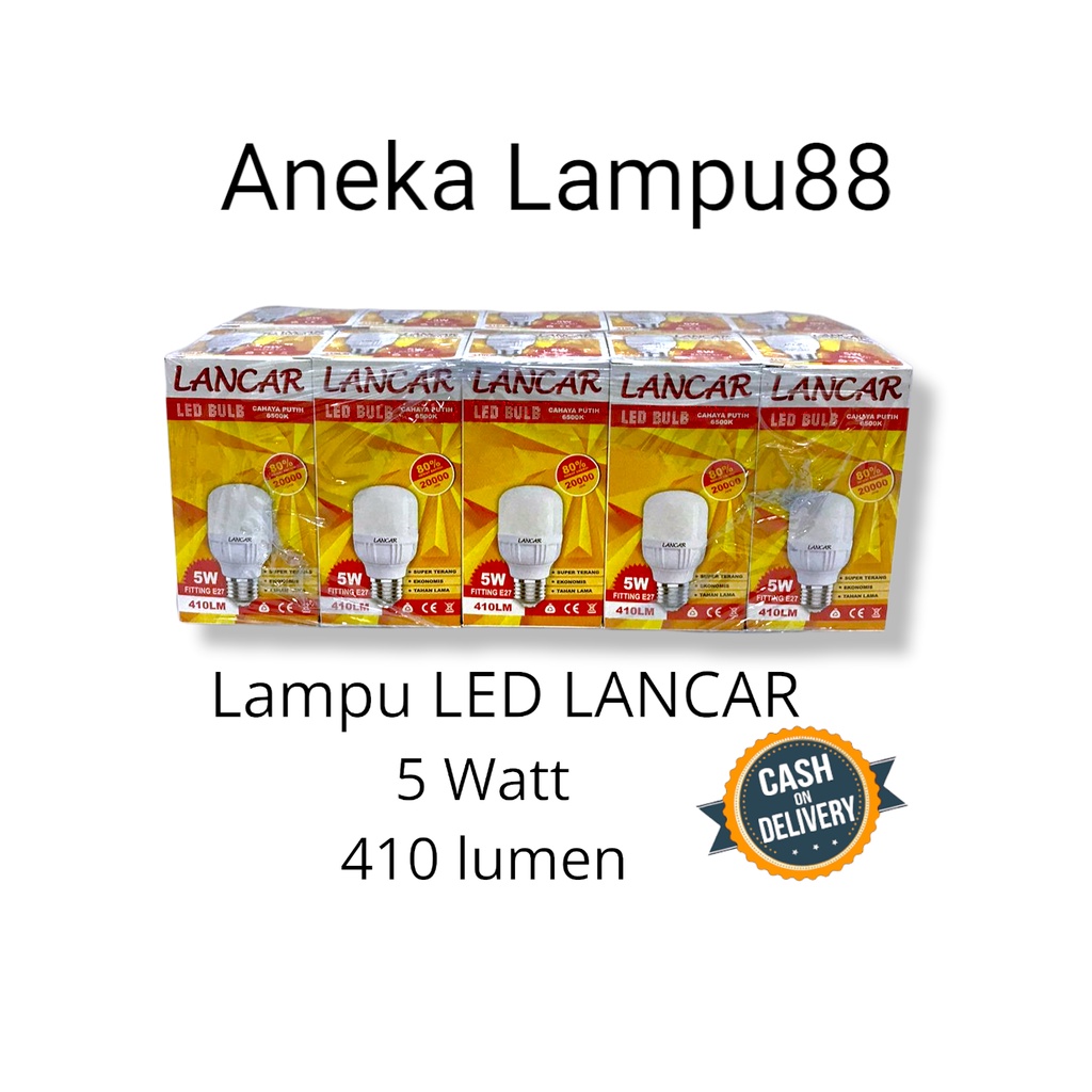 PACKAGE OF 10 PCS 5 WATT WHITE LED LIGHTS - 5 WATT SMOOTH SNI BULB - 5 ...