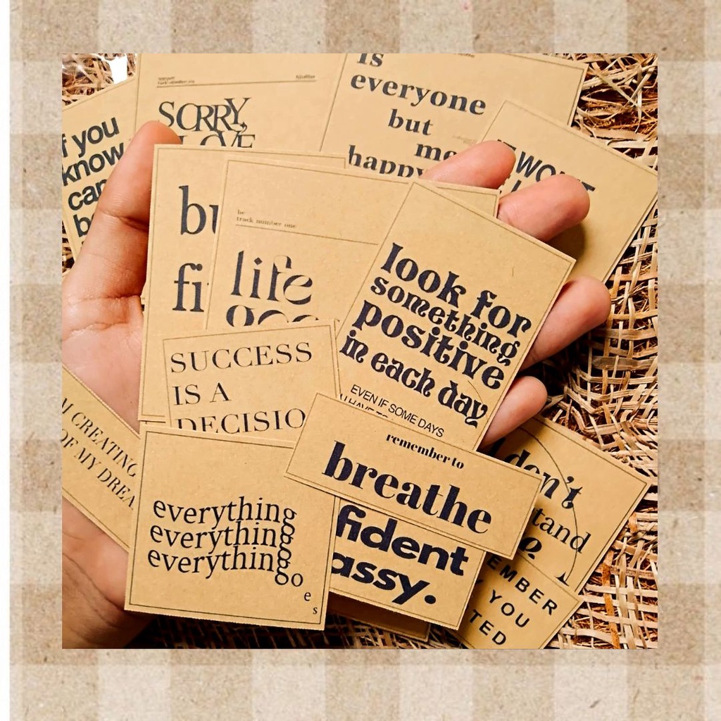 20 pcs set Quotes Label [Craft sticker] | Shopee Philippines