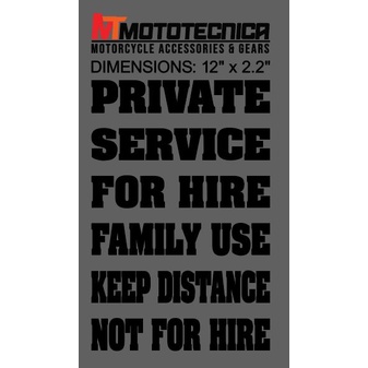 Sticker Signages3 Waterproof, Service, Private, Keep Distance, Not For ...