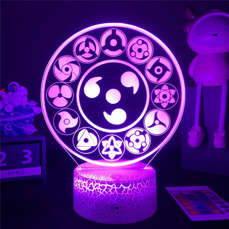 Anime Mangekyo Sharingan LED Night Light Figure Mangekyo Sharingan ...