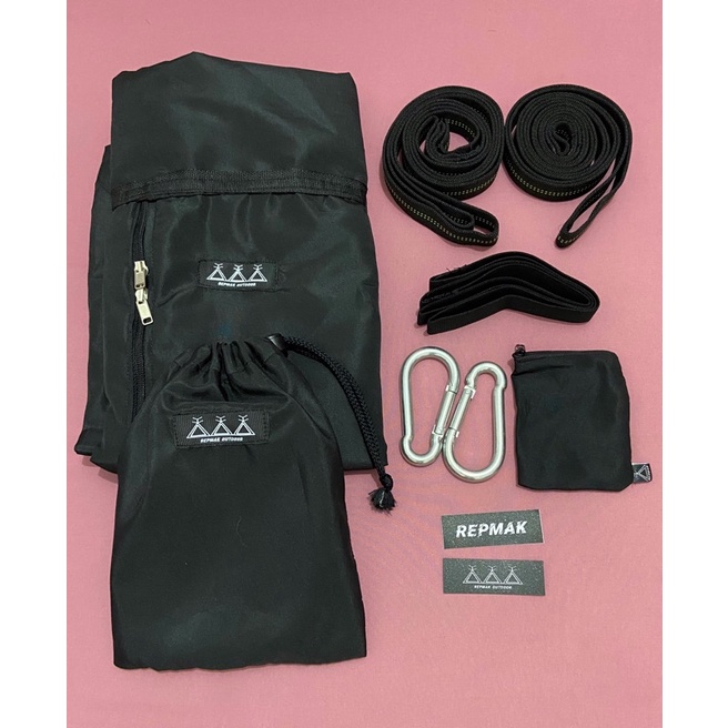 RepmaK Heavy Duty Cocoon-type Hammock / Outdoor hammock with carab and ...