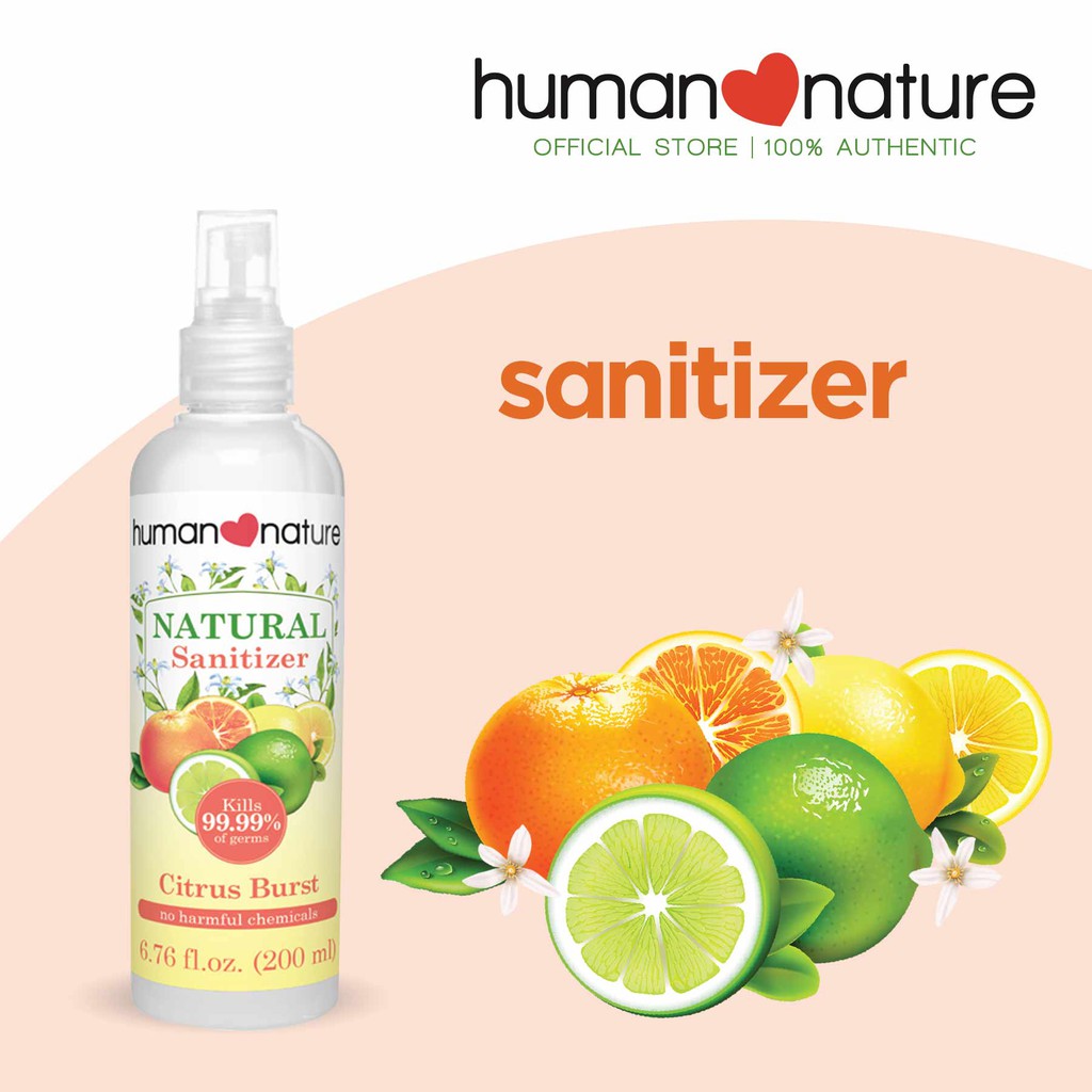 Human Nature Citrus Burst Spray Sanitizer 50ml | Shopee Philippines