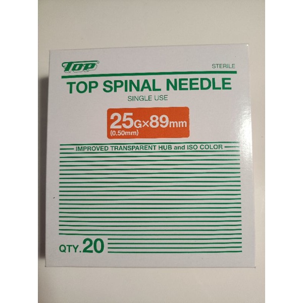 Top Spinal Needle 25gx89mm | Shopee Philippines