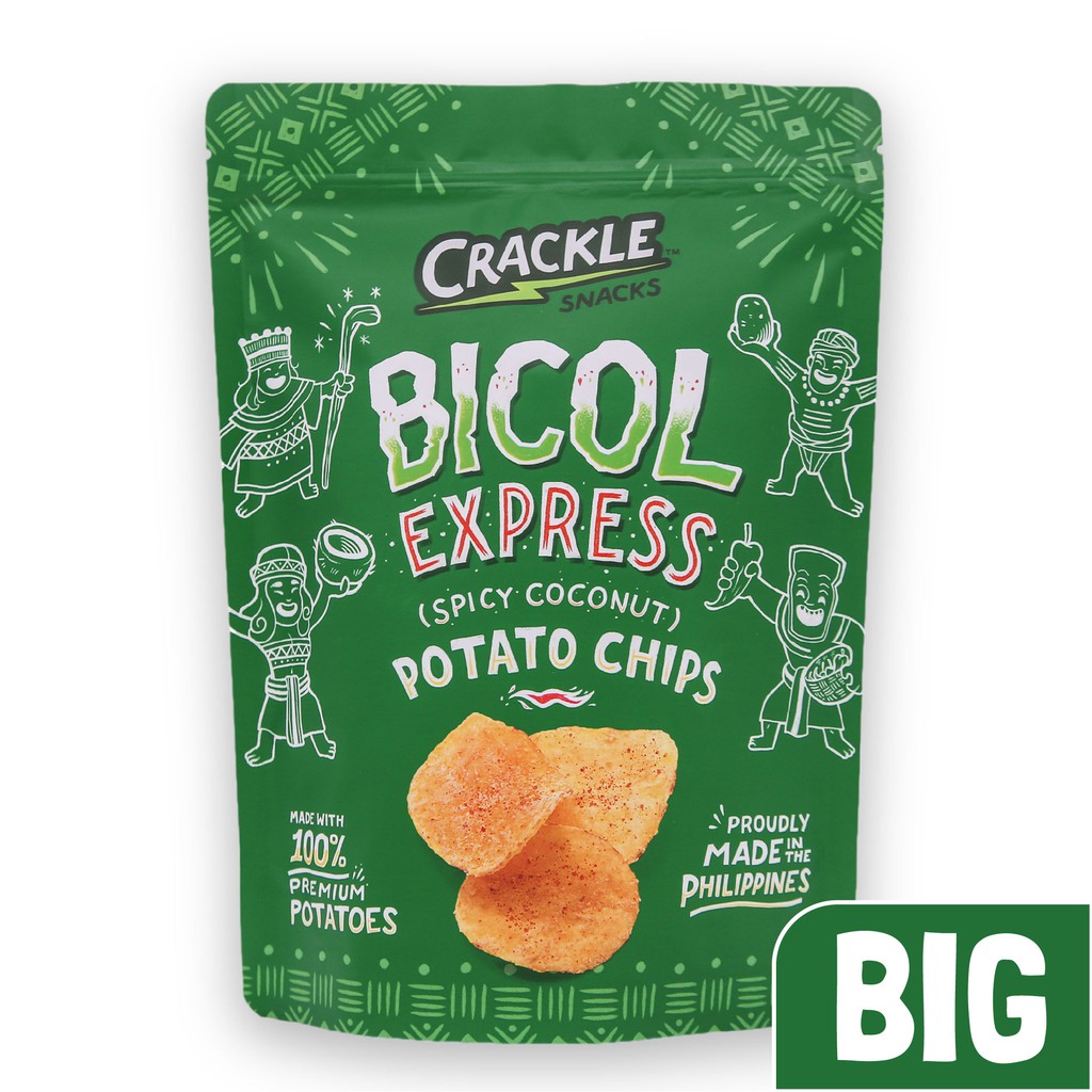 Crackle Snacks Bicol Express Potato Chips (Big) | Shopee Philippines
