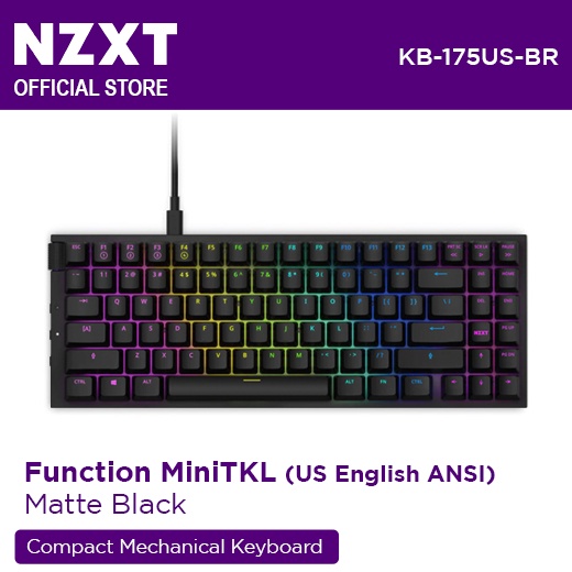 NZXT Function MiniTKL Mechanical Keyboard | Per-key RGB | Compact ...