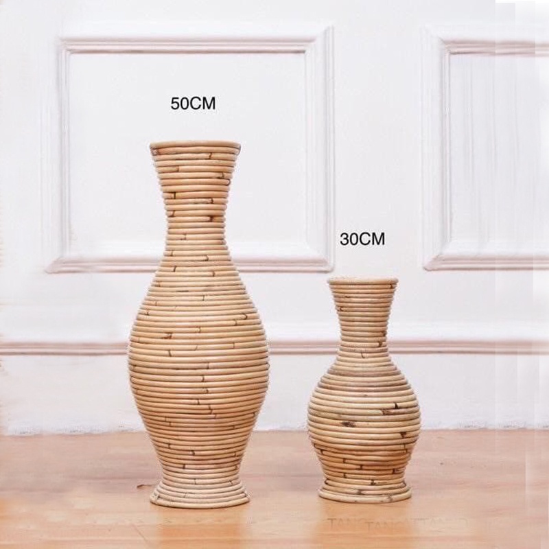 Rattan Urn Rattan Flower Vase Already Varnished Size 30 50 cm | Shopee ...