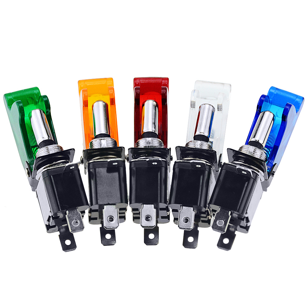 1PCS Transparent lid 12V 20A Auto Car Truck Illuminated Led Toggle ...