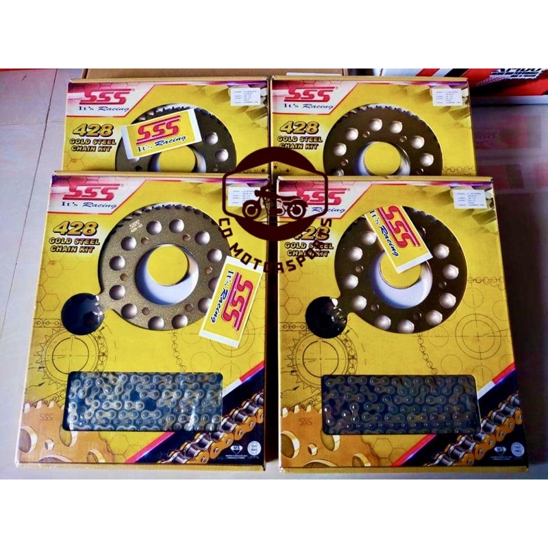 SSS Chain Set (gold) for Sniper 150 ( 14-42,43,44,45/428 ) | Shopee ...
