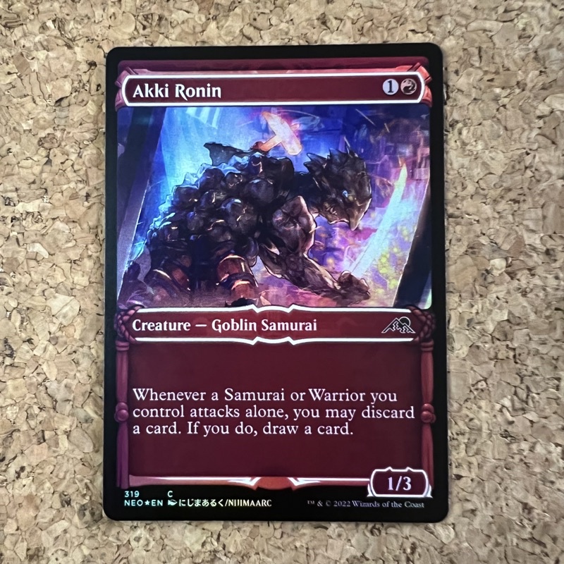 MTG AKKI RONIN (GOBLIN SAMURAI) KAMIGAWA NEON DYNASTY (RED) MAGIC THE ...