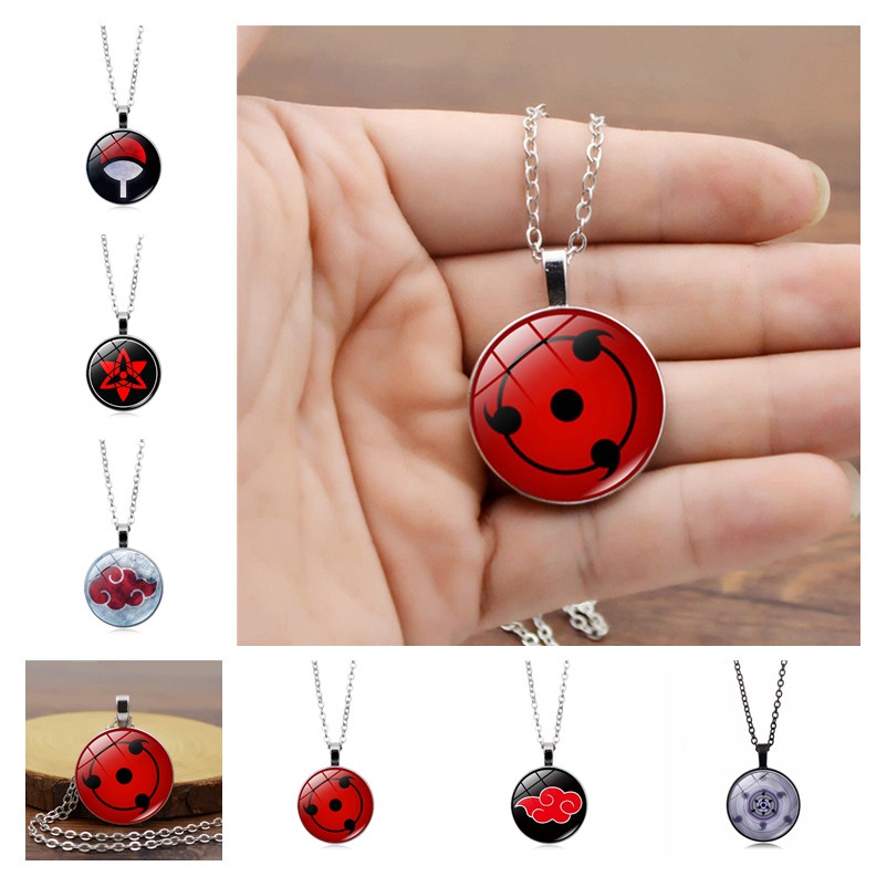 Naruto Anime Trio Necklace Silver Chain Kakashi Sasuke Kwentas for Men ...