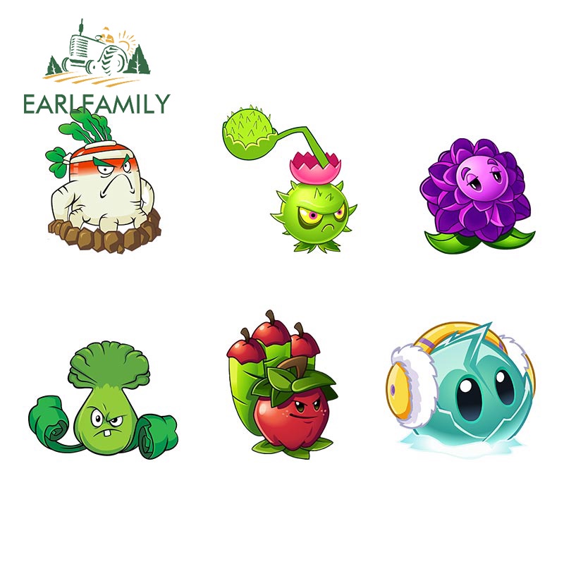 EARLFAMILY 13cm Snapdragon Plants VS Zombies Radish Car Stickers ...